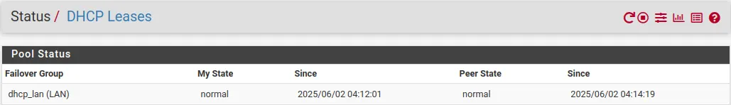 pfsense DHCP 고가용 통신 장애